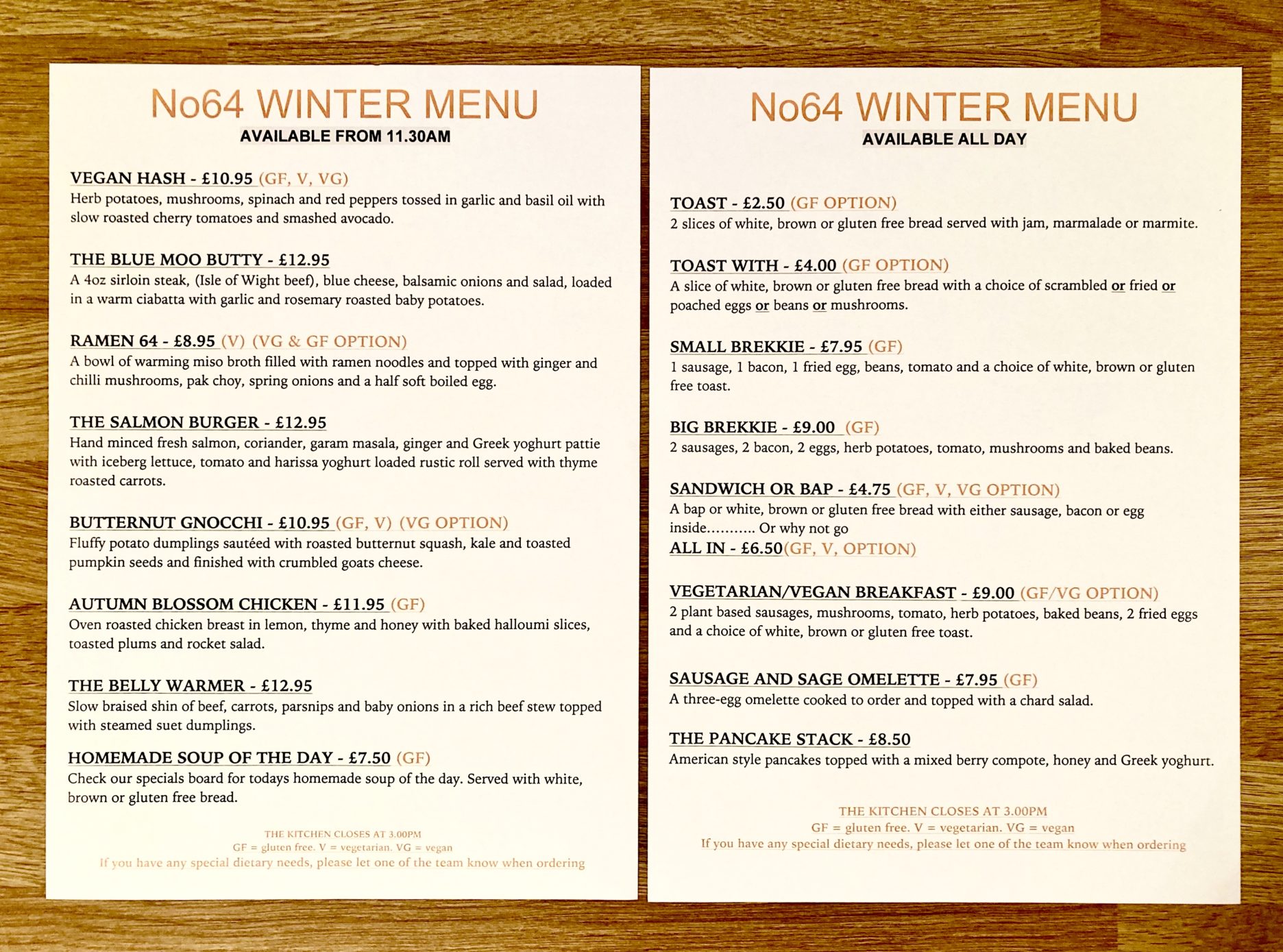 Book your table | No64 Ryde | Your Perfect Coffee Shop