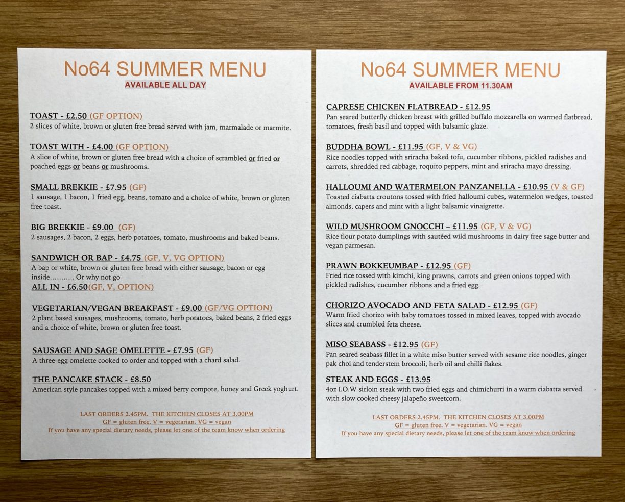 Eat & Drink | No64 Ryde | Your Perfect Coffee Shop